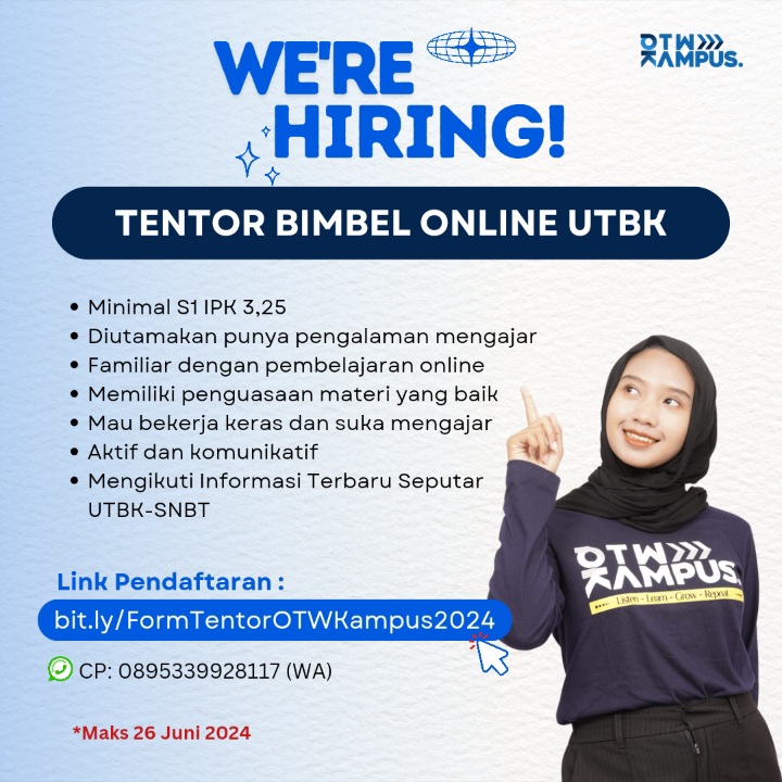 Loker freelance tentor bimbel online remote